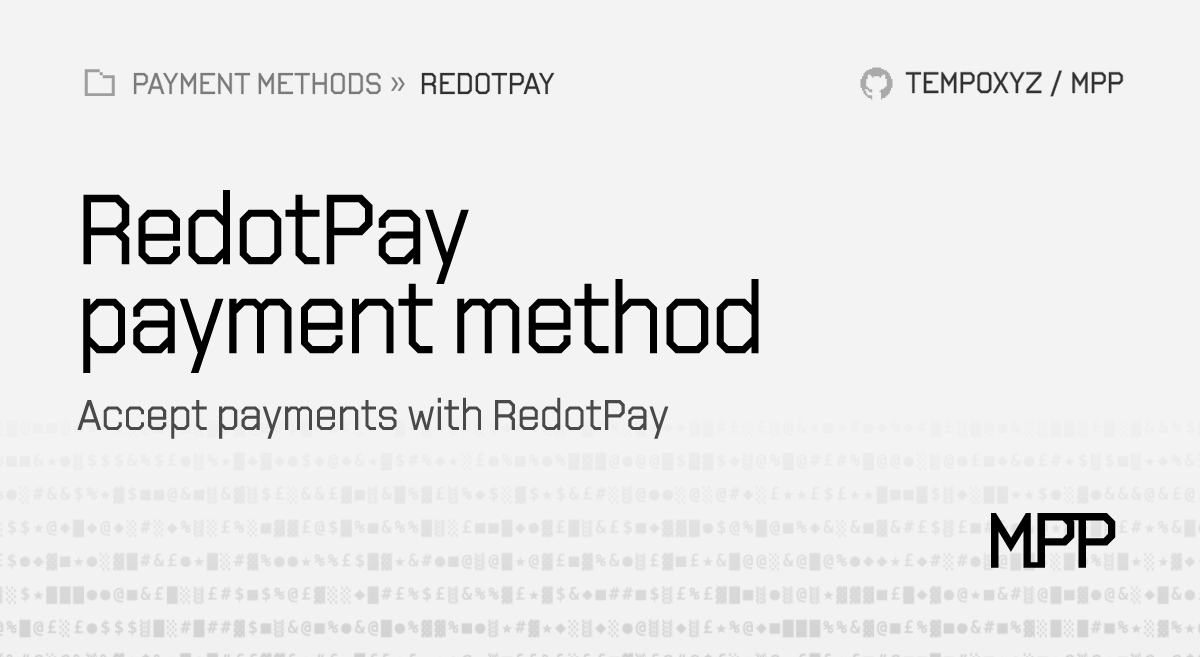 RedotPay payment method | MPP
