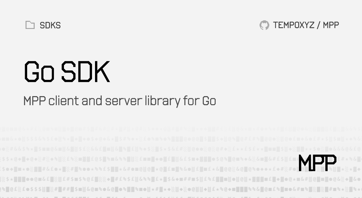 Go SDK | MPP